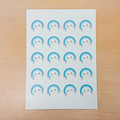 B5シール（白）:30mm（丸型）20面付 | TUKUFUN